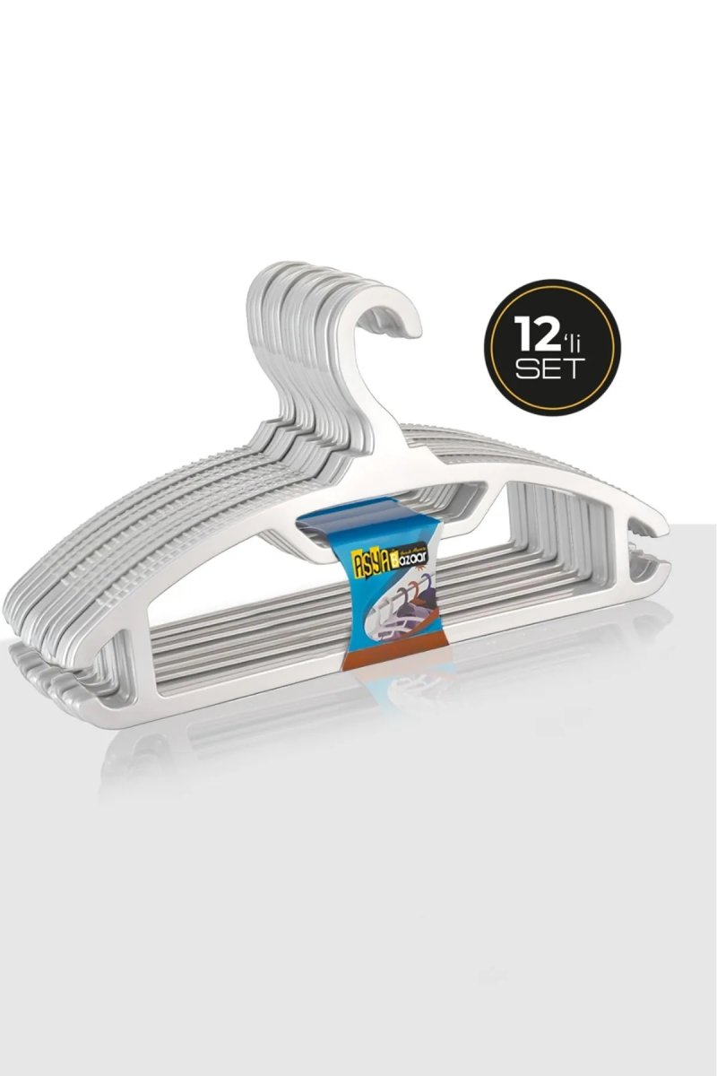 Kırılmaz 12'Li Elbise Askısı Fular Askısı Gömlek Tişört Askı - Asya Bazaar